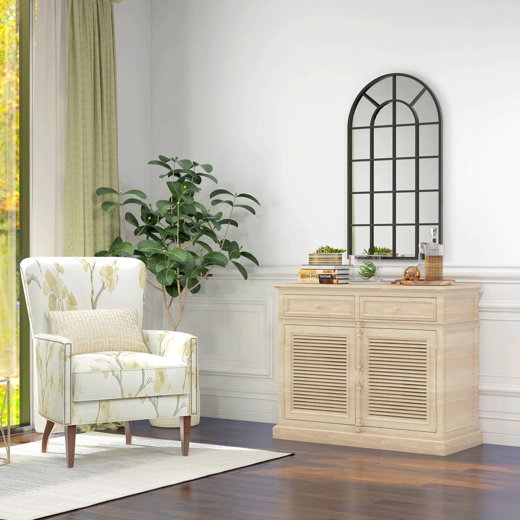 HOMCOM nástěnné zrcadlo šatní zrcadlo 110 x 62 cm zrcadlo do předsíně s kovovým rámem závěsné zrcadlo do obývacího pokoje zrcadlo do ložnice černé | …
