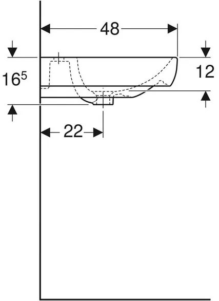 Geberit Smyle Umyvadlo 60 cm 500.228.01.1