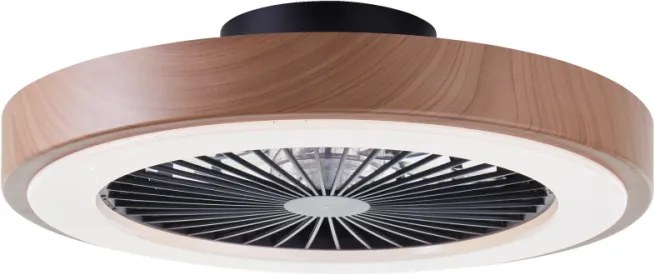 Brilliant G60060/09 Stmívatelné LED svítidlo SLIMLINE NATUR & reverzn VENTILÁTOR + funkce LED