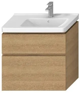 Jika Cubito Pure - Umyvadlová skříňka 740x683 mm, výřez vpravo, dub H40J4254035191