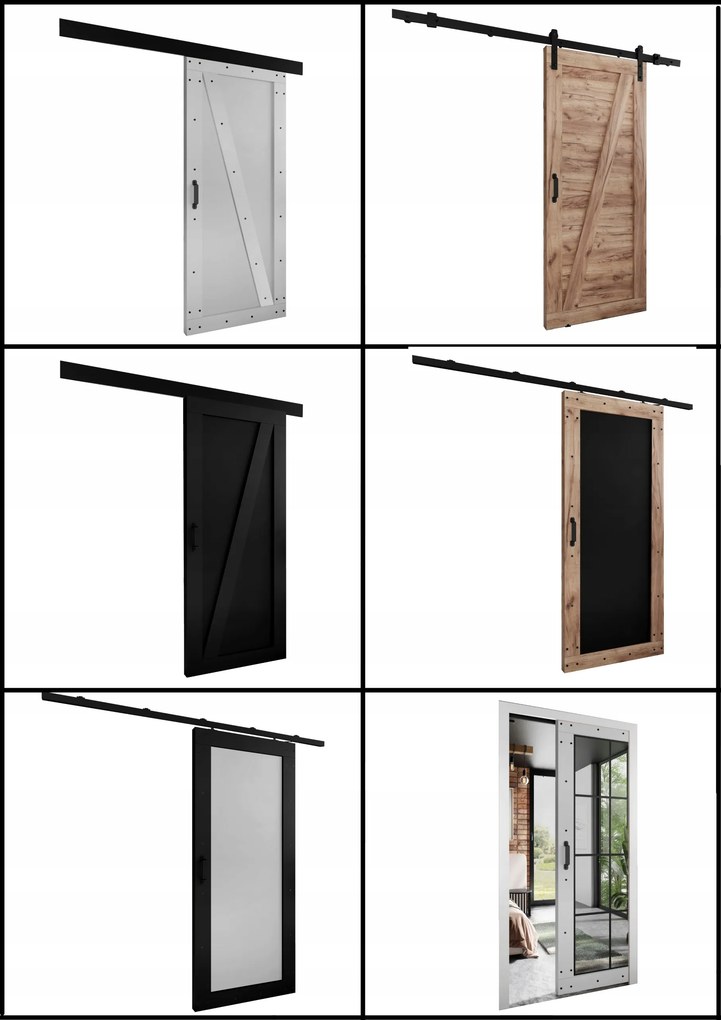 Posuvné dveře HS-45 ADIO 6 černý 60