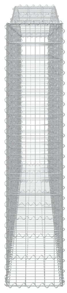 Klenutý gabionový koš 400 x 30 x 140/160 cm pozinkované železo,  153407