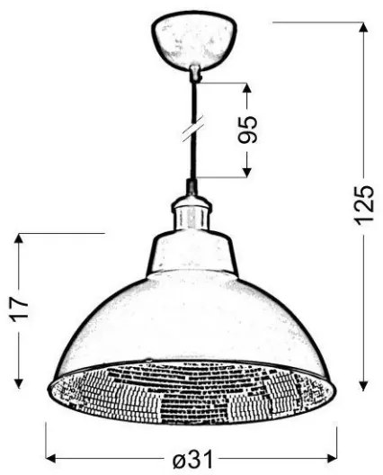 Lustr na lanku SCRIMI 1xE27/60W/230V
