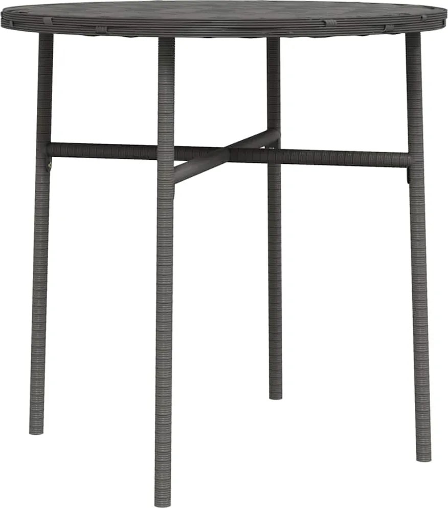 Čajový stolek šedý 45 cm polyratan 317176