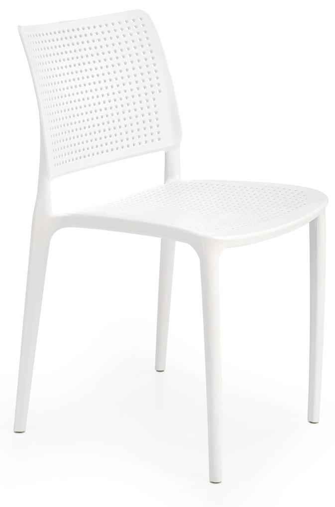 Bílá plastová židle K514