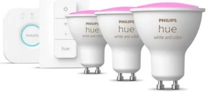 Propojovací zařízení Philips Hue BRIDGE a 3 ks LED žárovek GU10 4,3W (50W) White and Color Ambiance (2000-6500K/RGB) stmívatelné