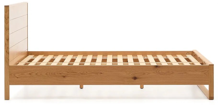 Dvoulůžková postel z dubového dřeva s roštem 160x200 cm v přírodní barvě Alguema – Kave Home