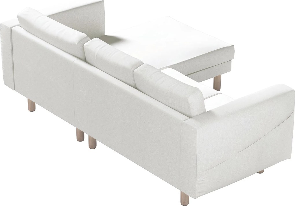 Potah na pohovku IKEA Norsborg 3-místná se šezlongem barva krémová látka pletený vzor