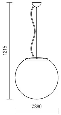 Redo group Redo Baloo, venkovní závěsné svítidlo, kulatý bílý polyetylén, 1xE27 max 23W, průměr 38cm, IP44