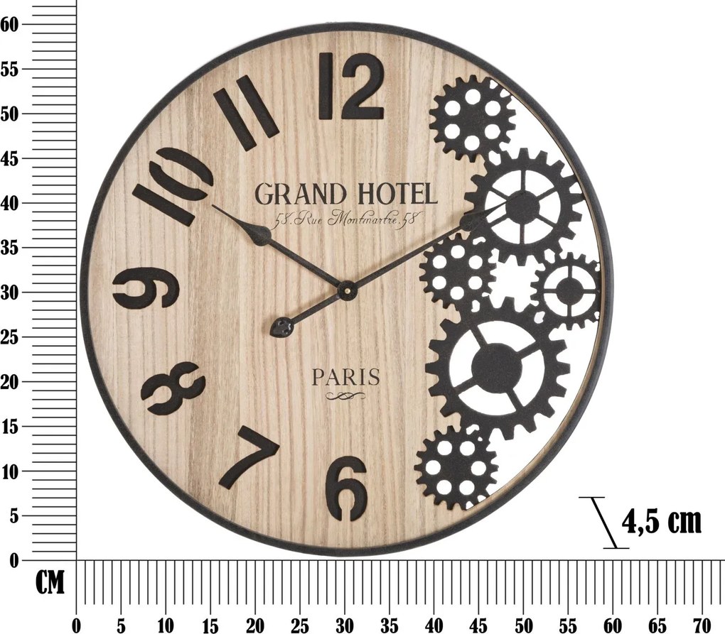 Nástěnné hodiny Grand 60 cm hnědé/černé