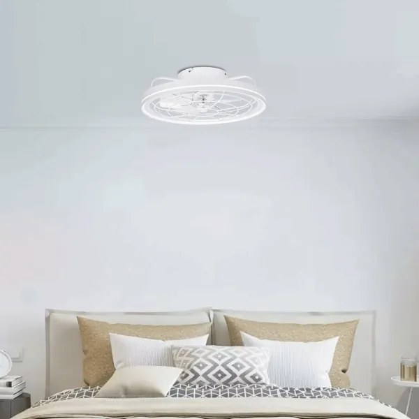Aigostar - LED Stmívatelný stropní ventilátor LED/40W/230V 2700-6500K + DO bílá