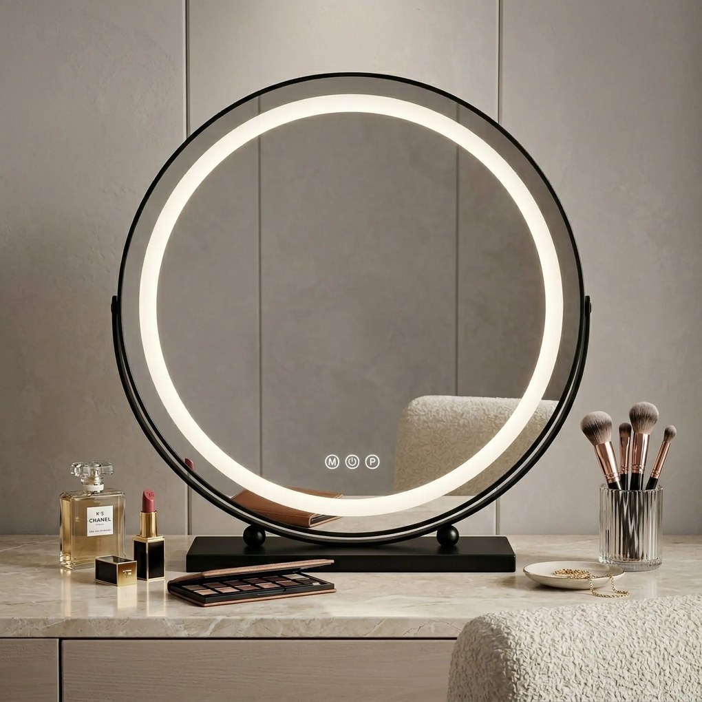 Rea Rea, Zrcadlo LED MAKE-UP Black 50 cm, HOM-12022