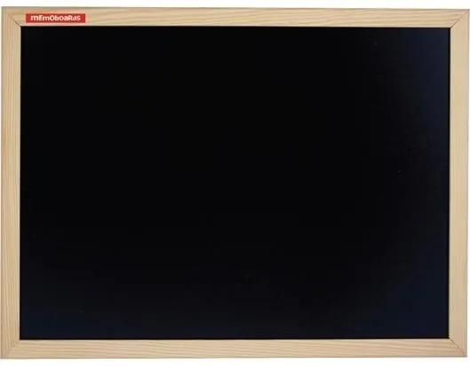 Křídová tabule černá MEMOBOARDS, přírodní rám 80 x 60 cm