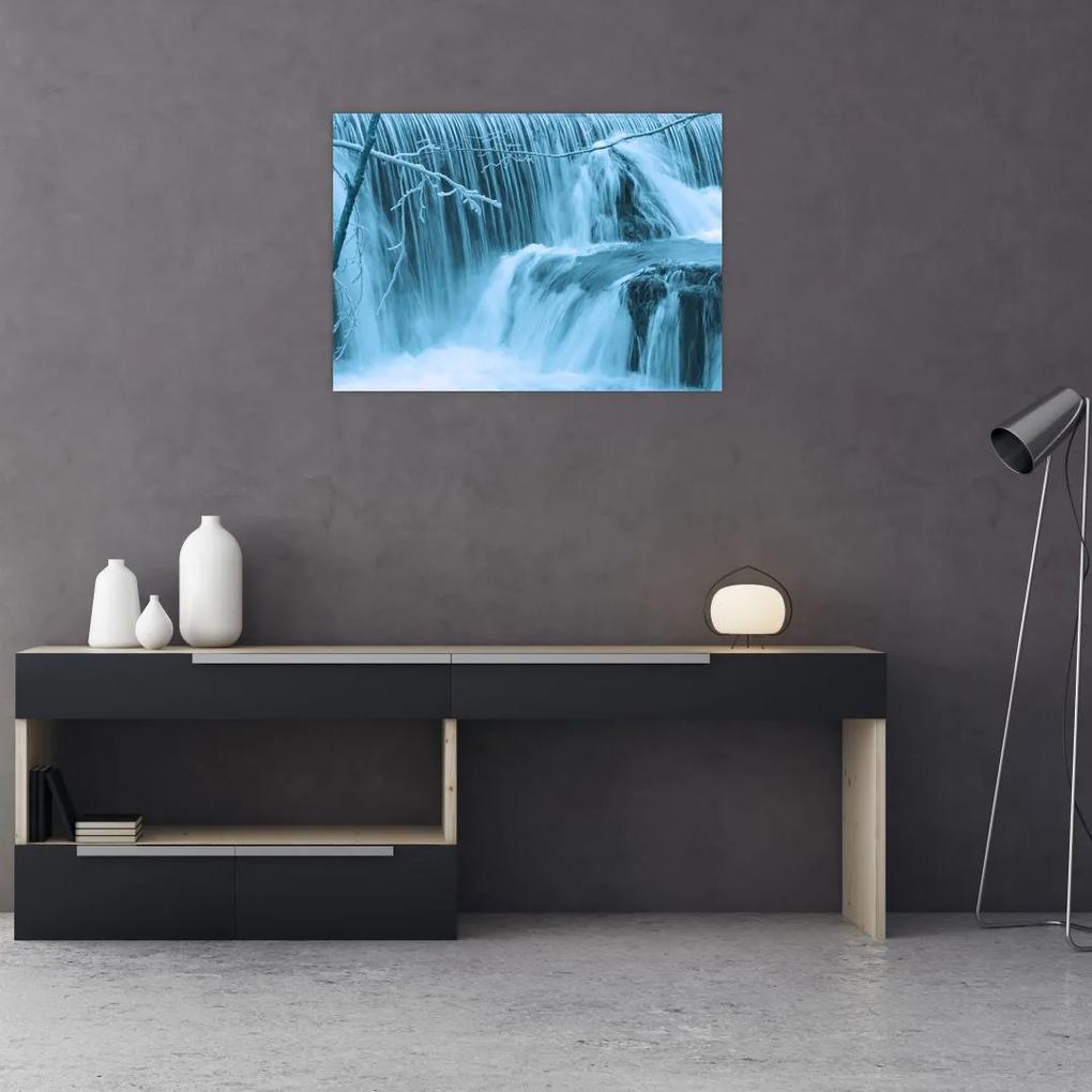 Skleněný obraz - ledové vodopády (70x50 cm)