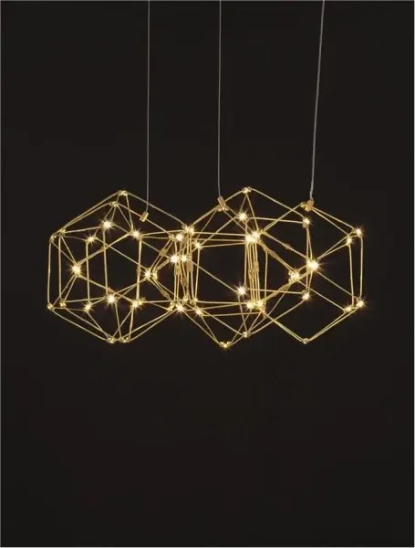LED lustr Nebula 49 zlatá