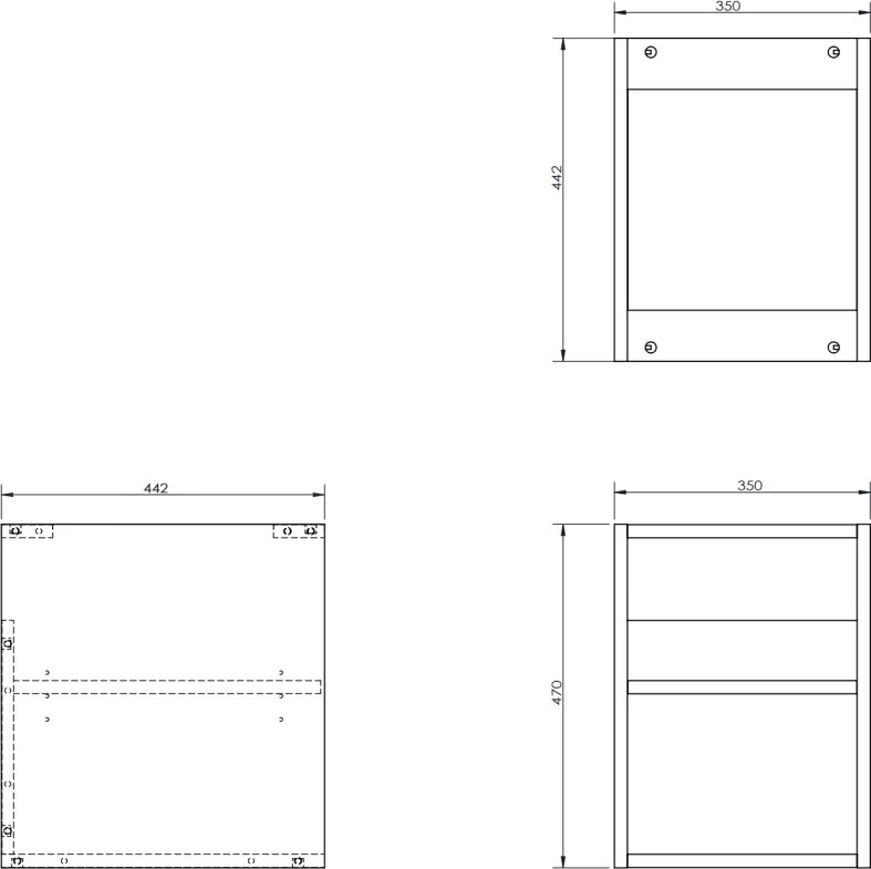Mexen Box-A, otevřená skříňka s policí 35 cm, dub, 91AX2-0350-470-0-81