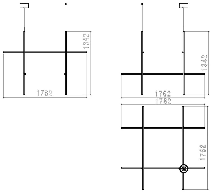 Flos Coordinates Module S, závěsné svítidlo, stříbrná, 180W 2700K