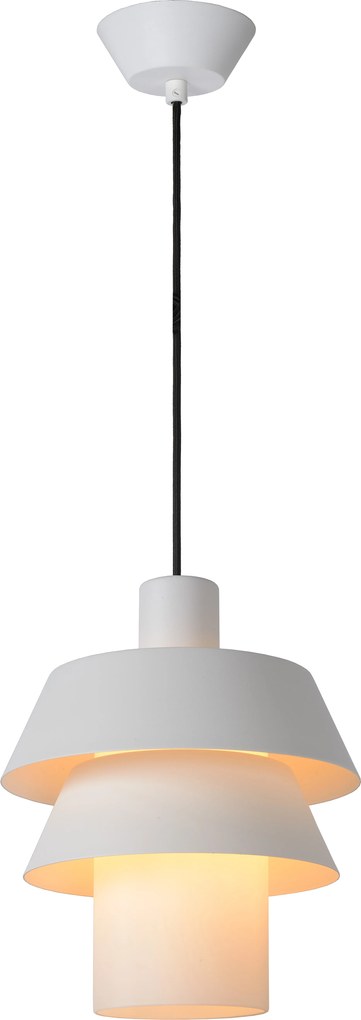 LUCIDE JADEN - Pendant light - White  Ø 24 cm