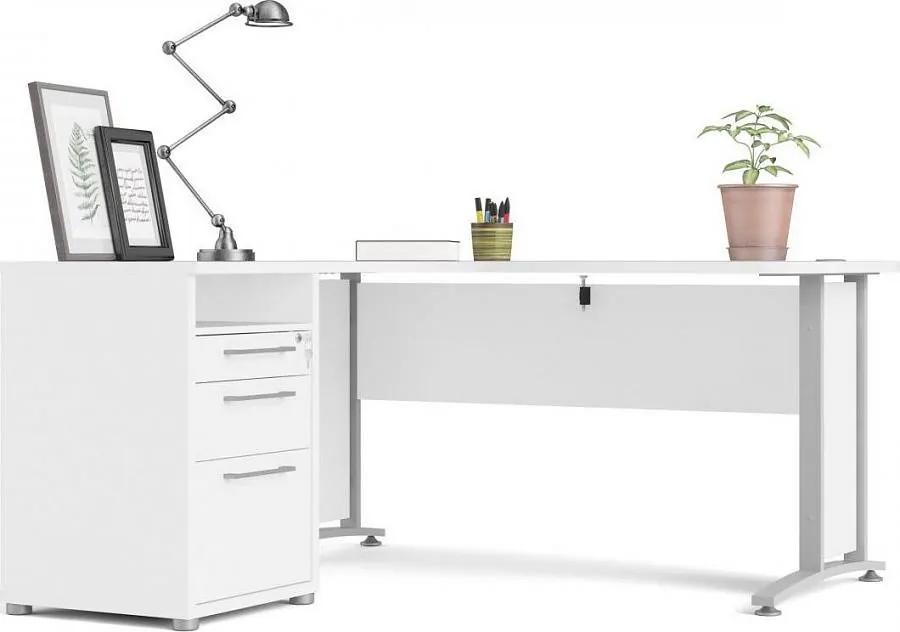 Falco Psací stůl Office 80400/44 bílá/silver grey