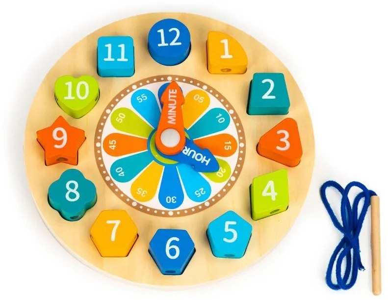 Dětské hodiny Sorter Ecotoys barevné