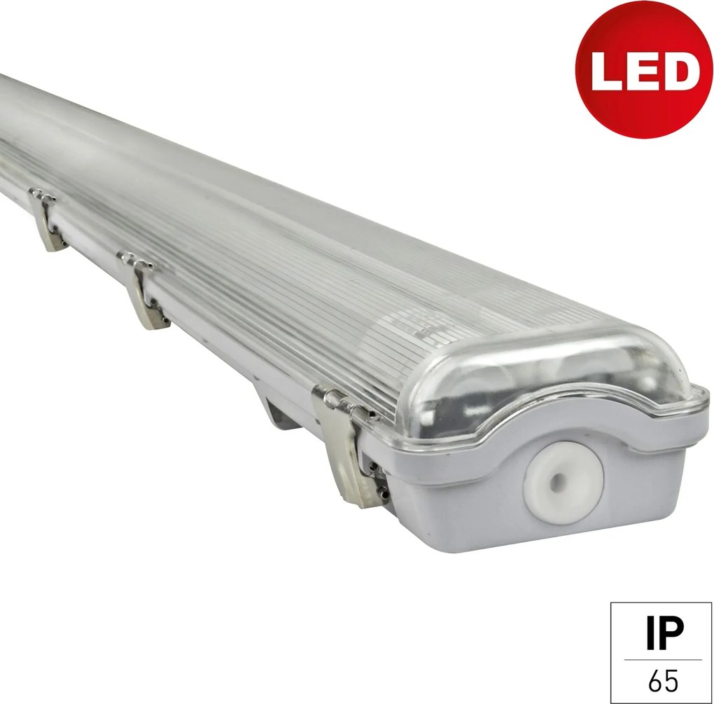 e2 elektro LED svítidlo do vlhka Classic-Power 2x18W 5400lm 4000K 1268x88x52 mm
