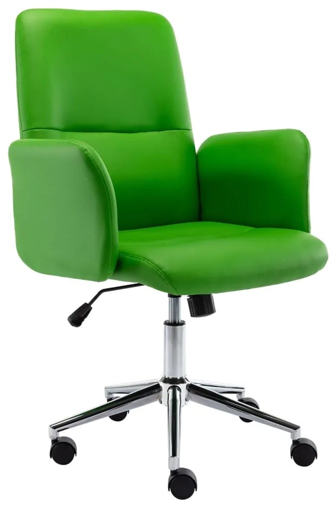 323255 vidaXL Kancelářská židle umělá kůže zelená
