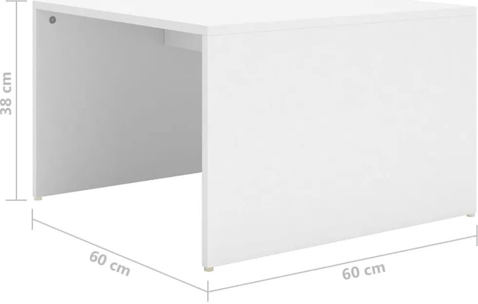 vidaXL Sada 3 konferenčních stolků 60x60x30 cm [806894] Barva: Bílá