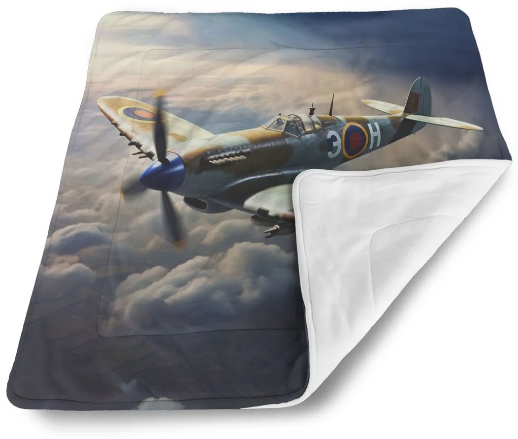 Sablio Deka pro miminko Stíhačka Spitfire - 80x100 cm