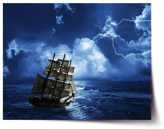 Plakát SABLO - Loď v bouřce 120x80 cm