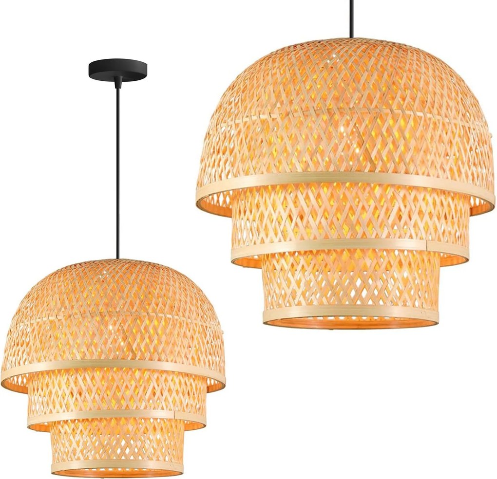 Toolight Boho, závěsné svítidlo 1xE27 APP1577-5C, přírodní hnědá, OSW-03614