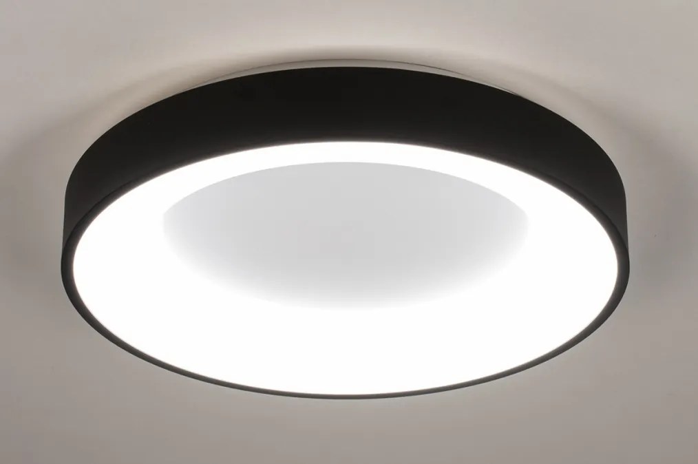 Stropní kulaté LED svítidlo do obýváku Toronto Black 48