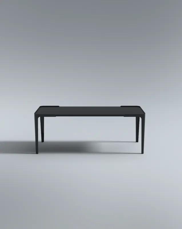 Space coffee table, Black glass