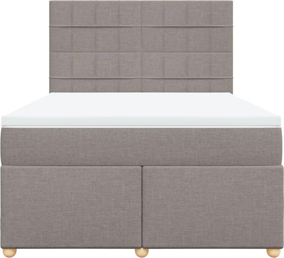 Box spring postel s matrací taupe 140x200 cm textil 3291307