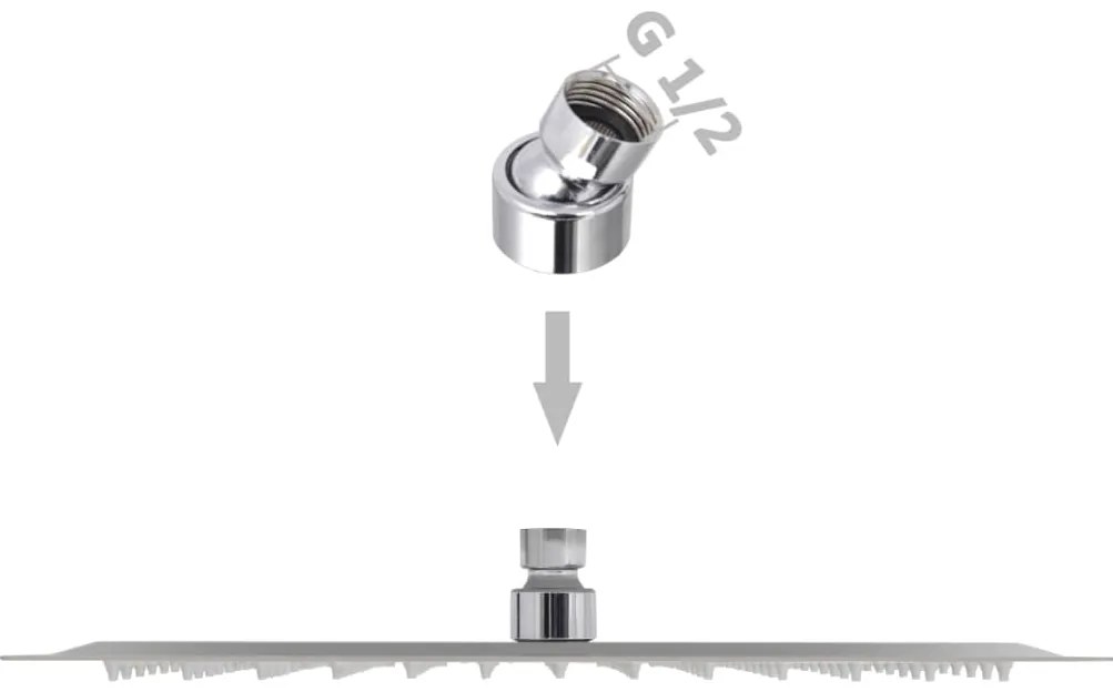 vidaXL Marketos Dešťové sprchové hlavice 2 ks 30 x 30 cm nerezová ocel