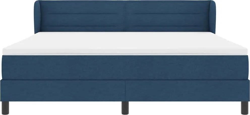 Postel s boxspringem s čelo Modrá 180 x 200 cm textil 3339981