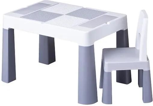 Dětský set stůl a židle MULTIFUN šedý