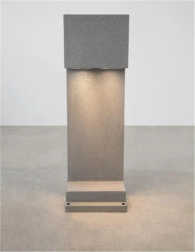 NV 9790022 Venkovní sloupkové svítidlo GRANTE šedý beton a hliník GU10 2x10W 100-240V bez žárovky IP65 - NOVA LUCE