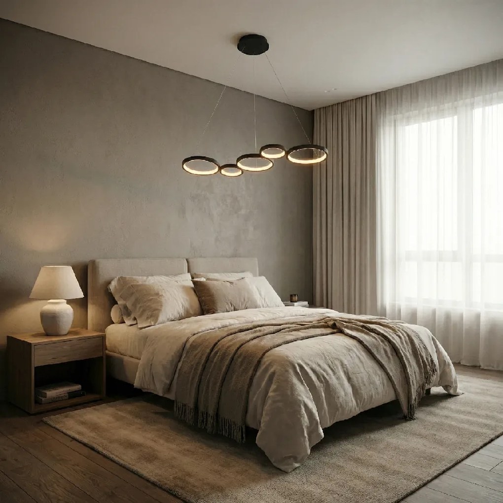 Toolight Rea, ZÁVĚSNÁ STROPNÍ LAMPA APP1923-CP BLACK, OSW-66065