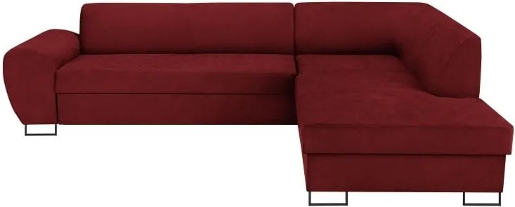 Červená rohová rozkládací pohovka s úložným prostorem Kooko Home XL Right Corner Sofa Piano