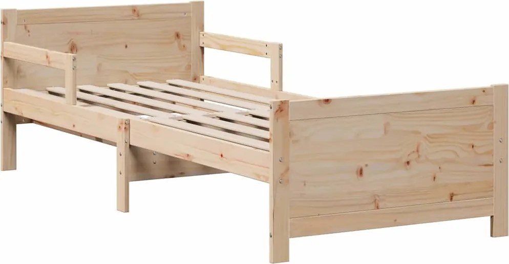 Rám postele s rozšiřitelnou matrací s čelo Hnědá 80 x 200 cm 3385949