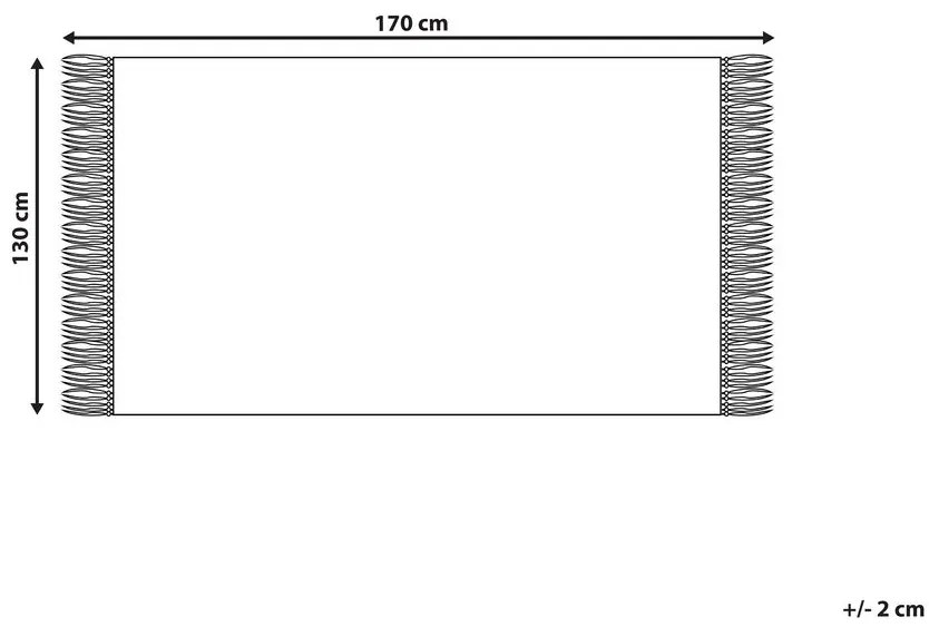 Bavlněná deka 130 x 170 cm světlá červená NAIKHU Beliani