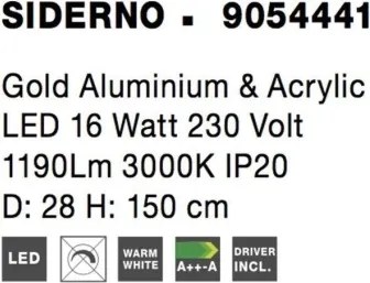 Závěsné LED svítidlo NOVA LUCE SIDERNO 16W 3000K 9054441