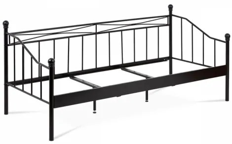 Kovová postel 90x200, černá matná, BED-1905 BK
