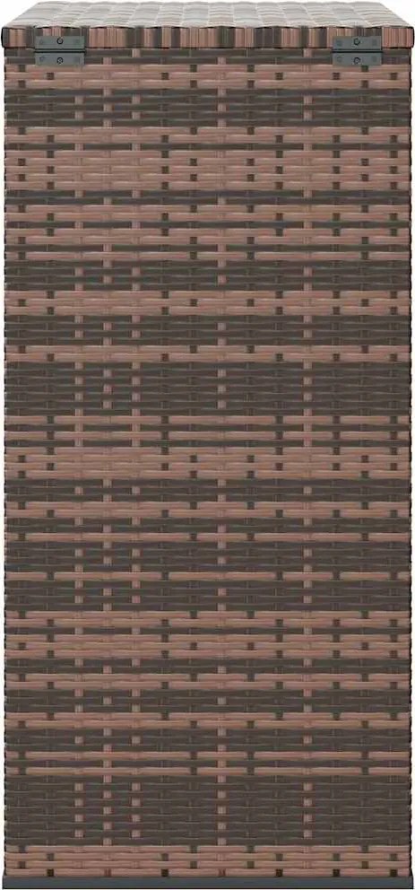 Zahradní úložný box PE ratan 100 x 49 x 103,5 cm hnědý 317224