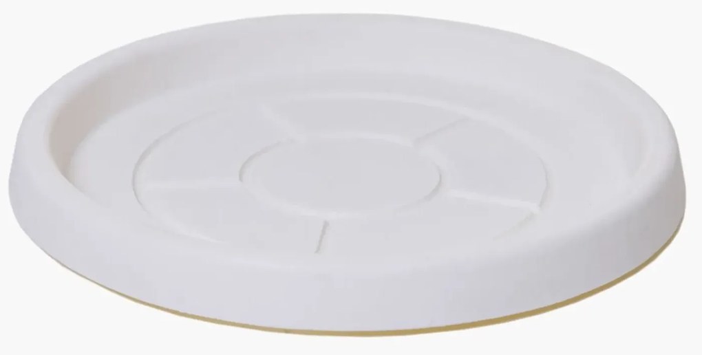 Miska pod květináč PLATO, plast, Ø 37 cm, bílá