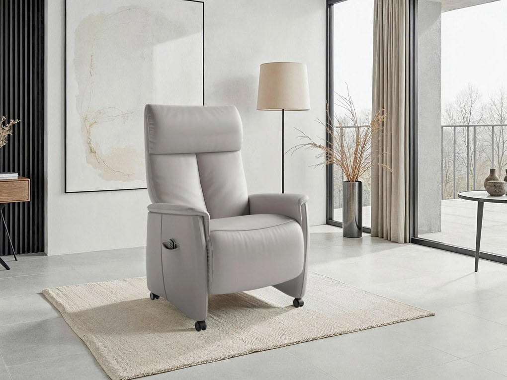 XXXLutz RELAXAČNÍ KŘESLO, kůže, světle šedá Sit & More - Online Only křesla & taburety - 0001440324N0