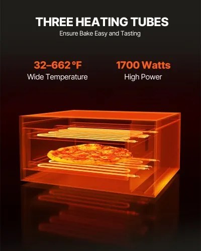 Komerční stolní pizza pec Elektrická trouba na pizzu pro 40,6 cm pizzu uvnitř