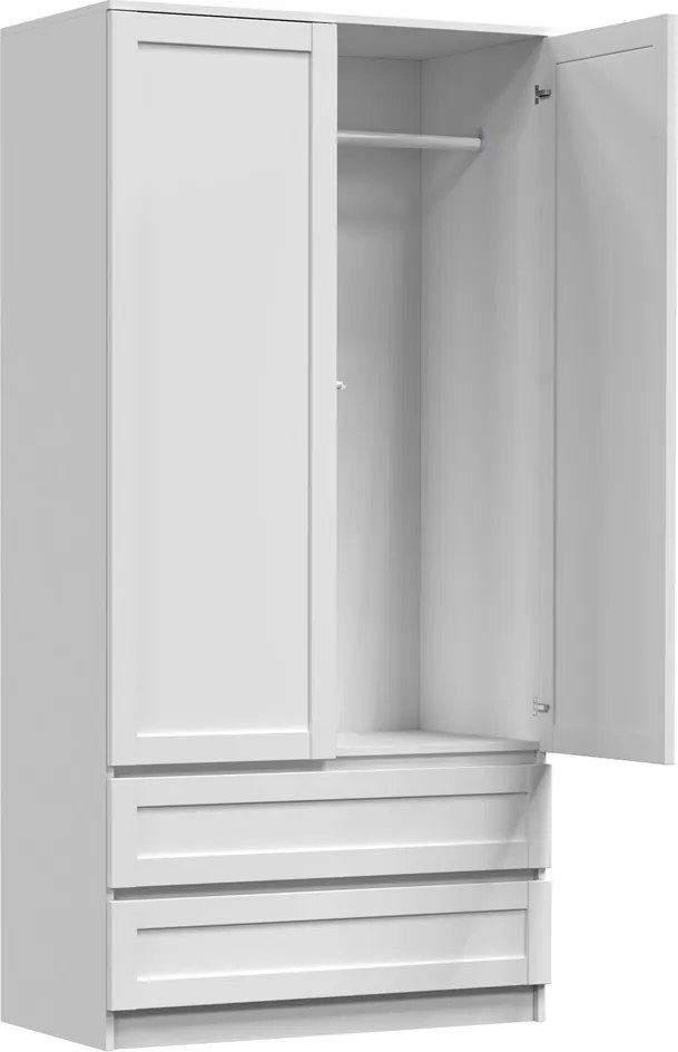 TPS Šatní skříň PAFOS SS-90 cm - Bílý mat