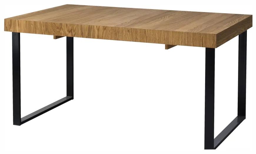 SZYNAKA Prestigeline Jídelní stůl rozkládací - MOSAIC 40, 160/220x90, medový dub/matná černá