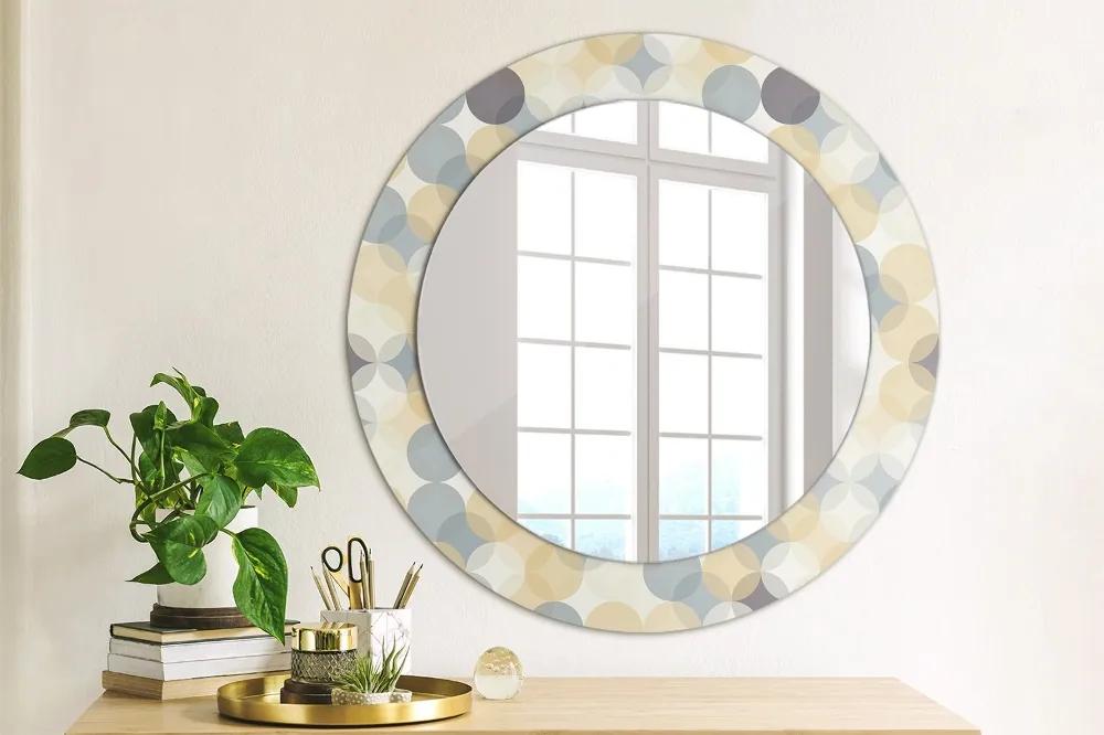 Kulaté dekorativní zrcadlo Geometrická kola fi 60 cm